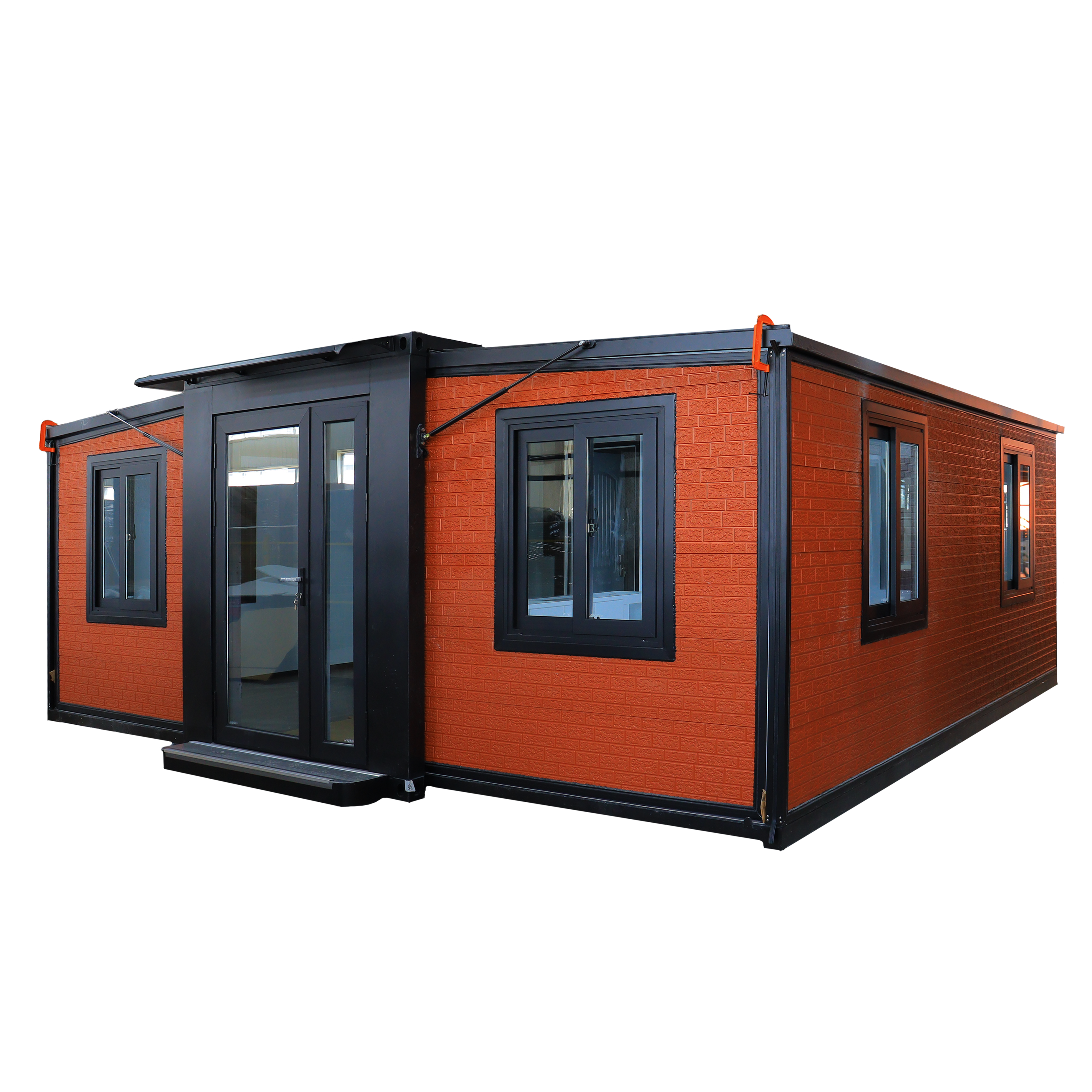 Bastone Mobile Expandable Prefab House 19ft x 20ft – Red Coarse-Brick ...