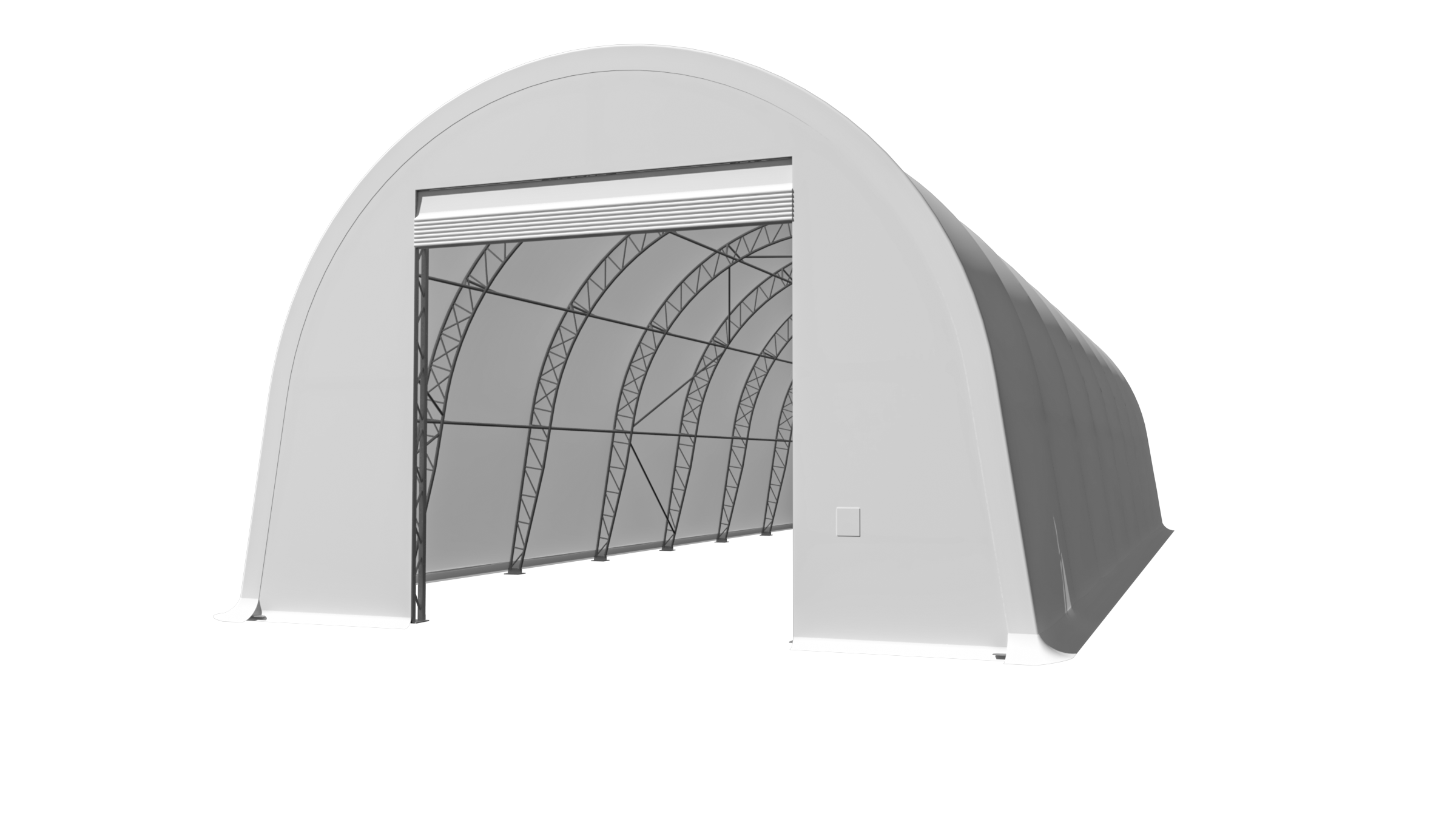 Double Truss Round M Model Storage Shelter W30'xL80'xH20' – Chery ...