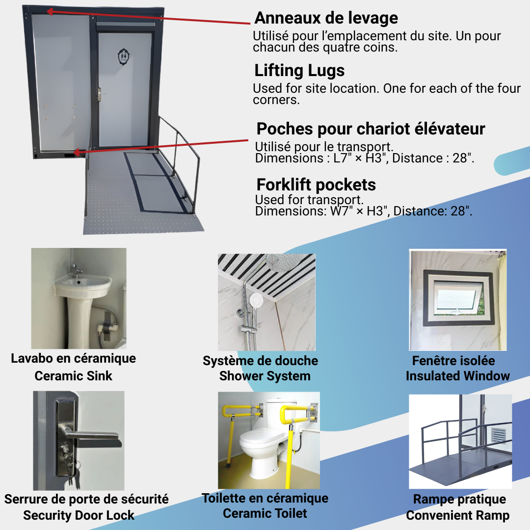 Bastone Portable Restroom with Accessible Rampway Handicap-large ...