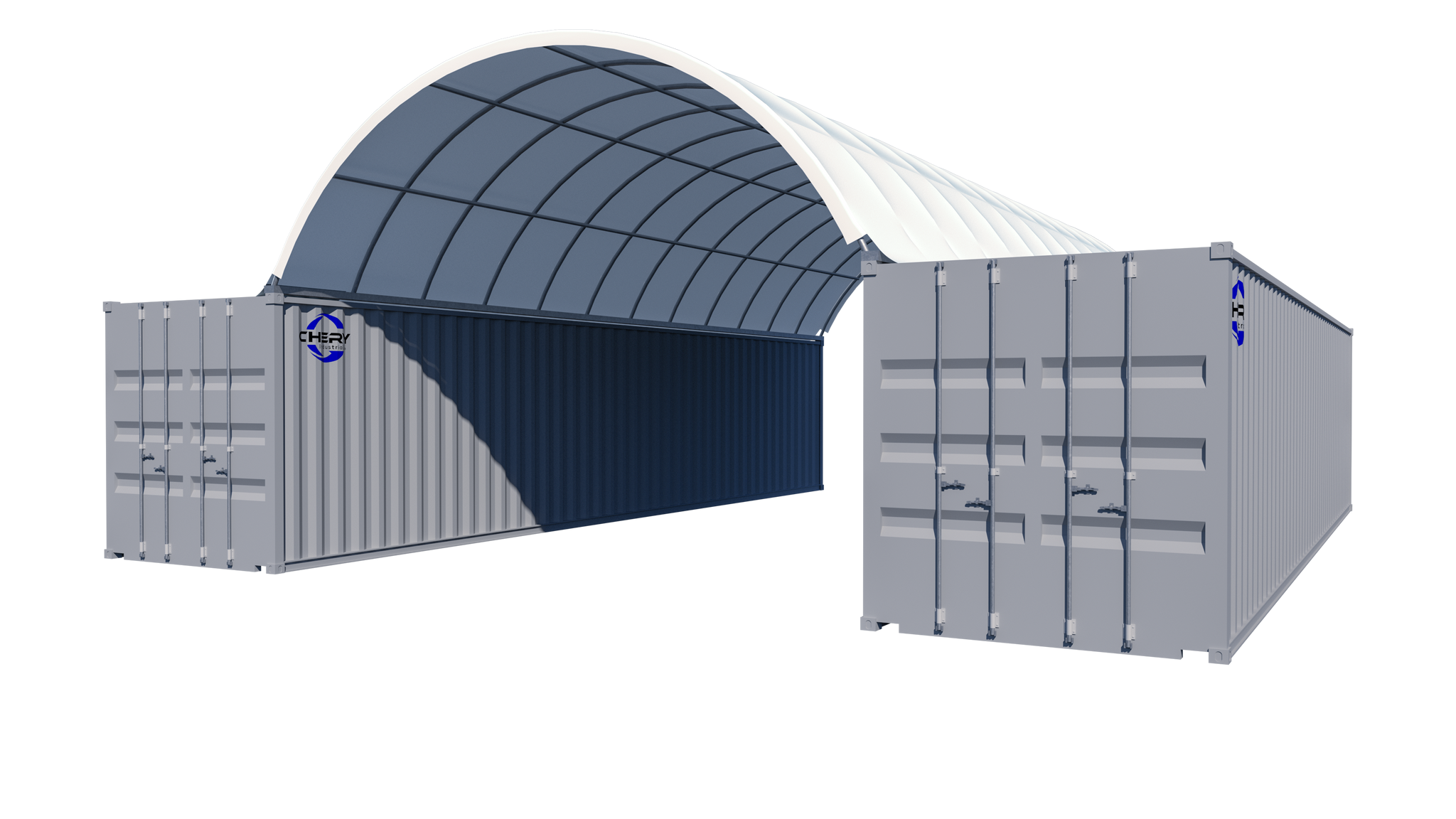 Gold Mountain Single Truss Shipping Container Canopy Shelter 20'x40'x6 ...