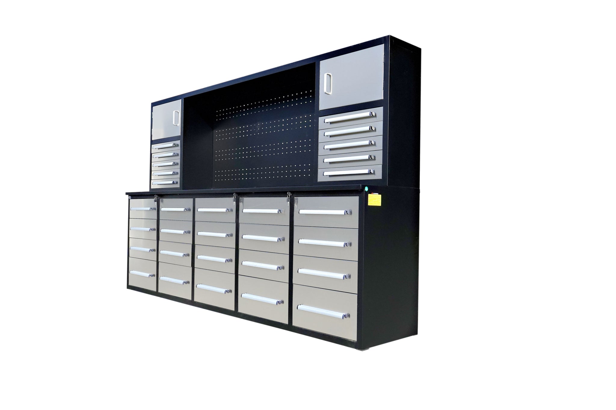 Steelman 10' Stainless Steel Garage Cabinet Workbench (30 Drawers & 2 ...