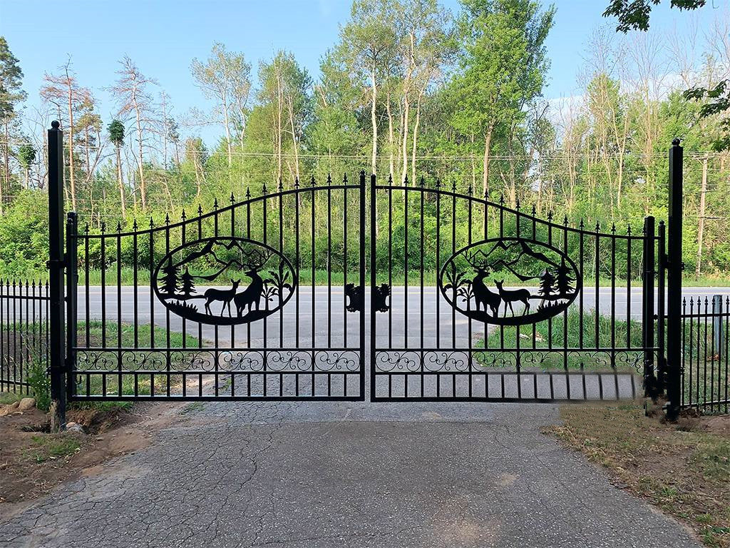 Greatbear Dual Swing Wrought Iron Gate for Driveway – Chery Industrial ...